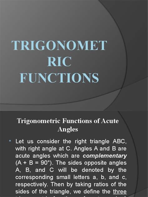 3 Trigonometric Functions Pdf Trigonometric Functions Triangle