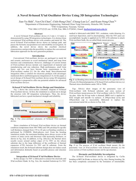 a novel si based x tal oscillator device using 3d integration