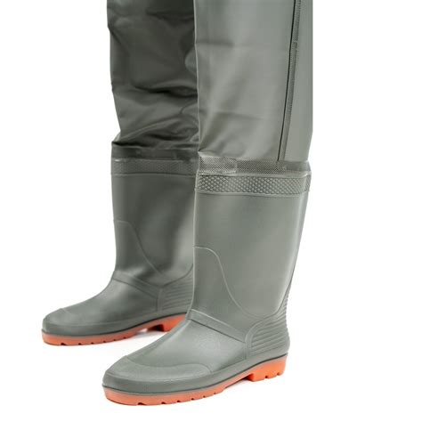 Pvc Coated Waders Nylon Hip Waders For Men And Women Waterproof Bootfoot Thigh Waders With