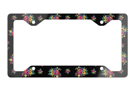 Hmong Inspired Ntaub Lis Loos Metal License Plate Frame Etsy