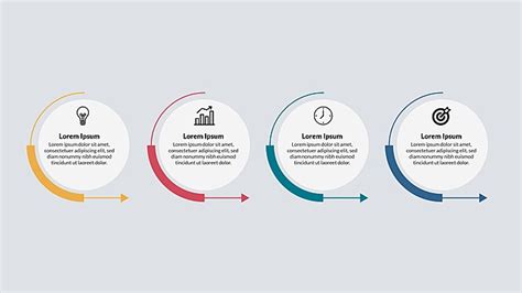 Vector Infographic Design Template With 4 Options Or Steps Circle