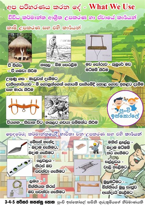 පුංචි 3 4 5 ශ්‍රේණිය වෙන වෙනම සටහන් කළ පරිසර ලිතක් නොමිලේ පරිසරයට ලකුණු අඩුයි නම් මෙන්න හොඳම