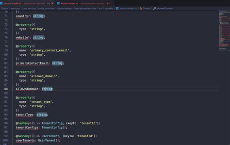 User Tenant Service Has In Models Some Extra Properties For Tenant