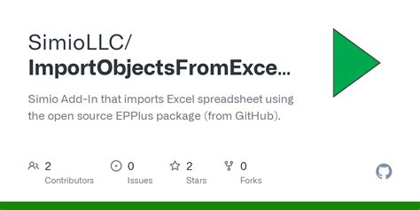 Github Simiollc Importobjectsfromexcelusingepplus Simio Add In That