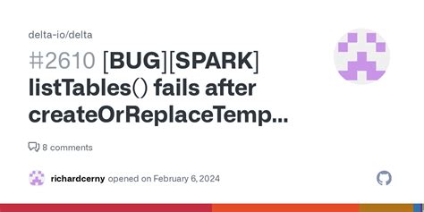 Bug Spark Listtables Fails After Createorreplacetempviewabc Called With Parsesyntax