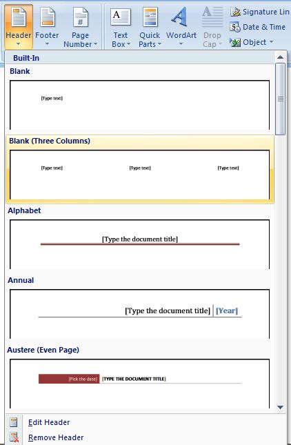 Microsoft Word Header And Footer Templates Free Word Template