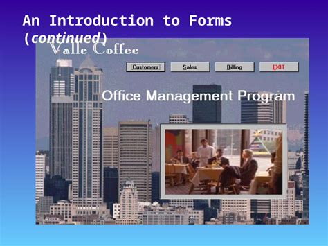 Ppt An Introduction To Forms Continued The Major Steps Of A Microsoft Access Database