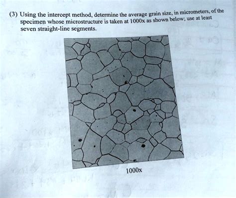 3 using the intercept method determine the average grain size in