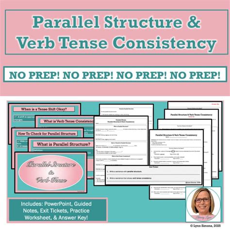 Parallel Structure And Verb Tense ~powerpoint Guided Notes Exit Ticket