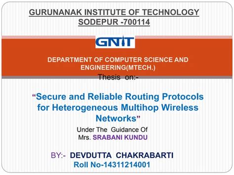 Secure And Reliable Routing Protocols Ppt