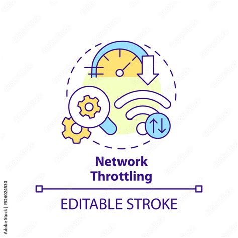 Network Throttling Concept Icon Speed Limiting Mobile First Design