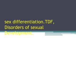 Sex Differentiation TDF PPT