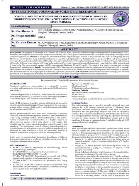 Comparison Between Different Doses Of Dexmedetomidine In Producing