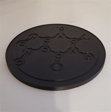 Solid Caffeine Molecule Coaster By Adnad Download Free Stl Model