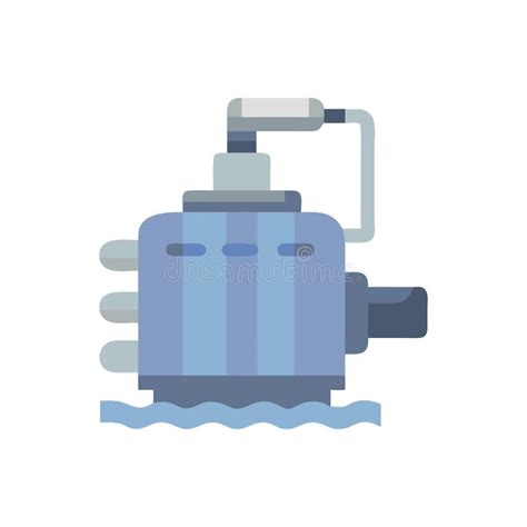 Robust Submersible Pump Icon For Reliability Stock Vector