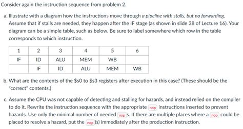 Solved By An Expert Consider Again The Instruction Sequencesequence