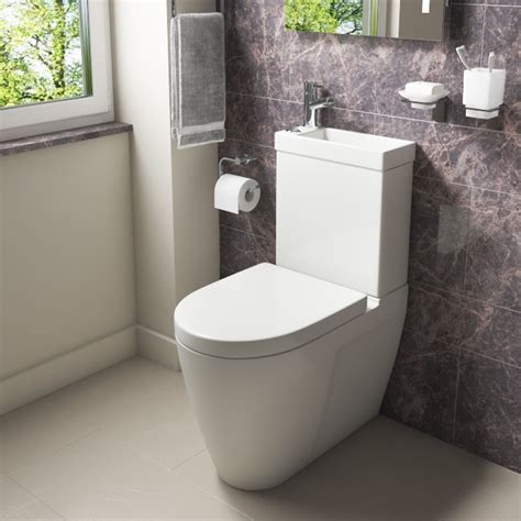 2 In 1 Toilet Basin Combo Combined Toilet WC Sink Space Saving Cloakroom Unit EBay