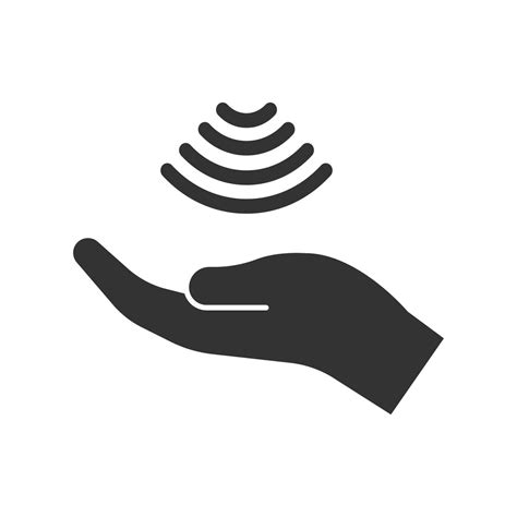 Vector Illustration Of Hand Sensors Icon In Dark Color And White