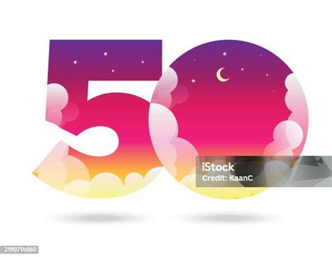 등번호 50번 황혼 또는 일몰 개념 추상적 개념 기념일 번호 벡터 스톡 일러스트레이션 0명에 대한 스톡 벡터 아트 및 기타 이미지 Istock