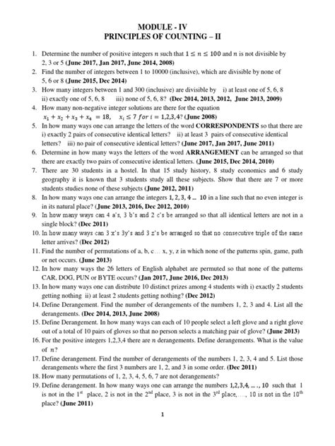 Module Iv Pdf Recurrence Relation Mathematical Objects
