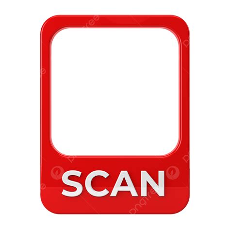 รูปกรอบสแกนสีแดงสำหรับการเรนเดอร์ Qr Code 3d Png สแกน คิวอาร์โค้ด สแกนรหัสภาพ Png และ Psd