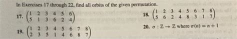 Solved In Exercises 17 Through 22 Find All Orbits Of The