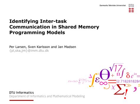 Pdf Identifying Inter Task Communication In Shared Memory Programming Models