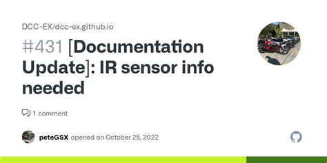 Documentation Update Ir Sensor Info Needed · Issue 431 · Dcc Exdcc