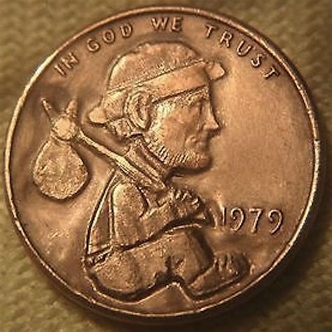 Joey Blaylock Hobo Penny Big Head Mini Man 1979 Lincoln Cent Hobo