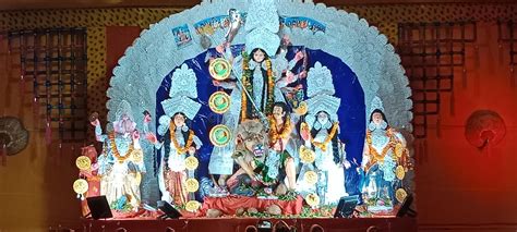 Goddess Durga During Navratri Festival Durga Puja Durg City