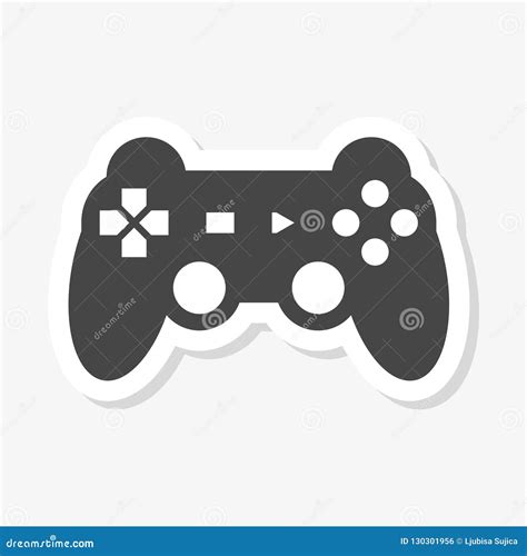 Video Game Controller Or Gamepad Flat Sticker Stock Illustration Illustration Of Controller
