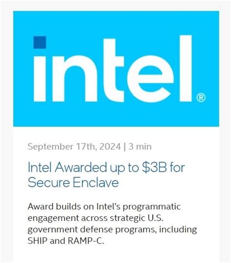 美国政府力挺！intel获30亿美元资金：史上最先进18a工艺2025年投产 制造 芯片 技术