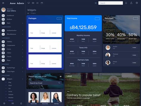 Aone Admin Dashboard Templates With Dashboard UI Kit