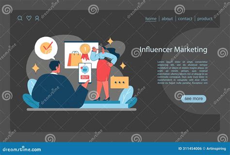 Influencer Marketing Concept Illustration Showcases The Power Of