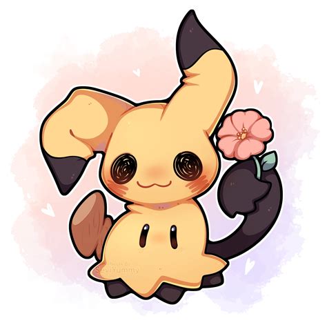 Sevi 🌱🌸 Digital Artist 🌸 A Flower For You 🌸 Mimikyu Pokemon