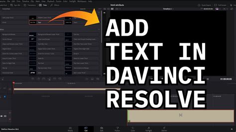 How To Add Text In Davinci Resolve Simple Youtube