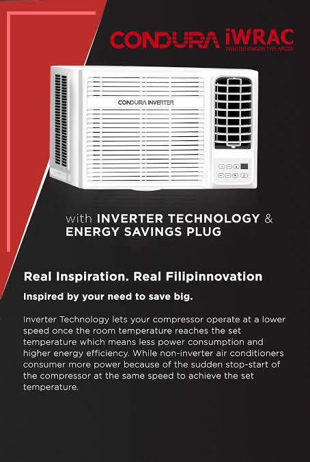Condura Window Type Inverter Aircon TV Home Appliances Air Conditioning And Heating On Carousell