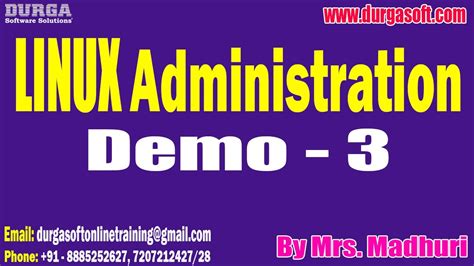 Linux Administration Tutorials Demo 3 By Mrs Madhuri On 23 08 2023 730pm Ist Youtube