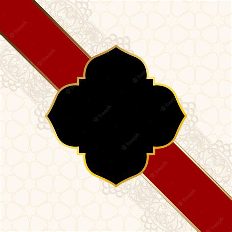 아랍어 스타일 이슬람 패턴 배경 프리미엄 벡터