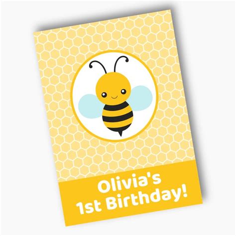Personalised Buzzy Bee Party Posters Party Poster Bee Party Fun