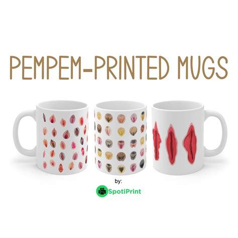 White Ceramic Mug 11oz Cute Vagina Mug Pempem Vulva Mugs Adult Valentine Naughty Gifts Men