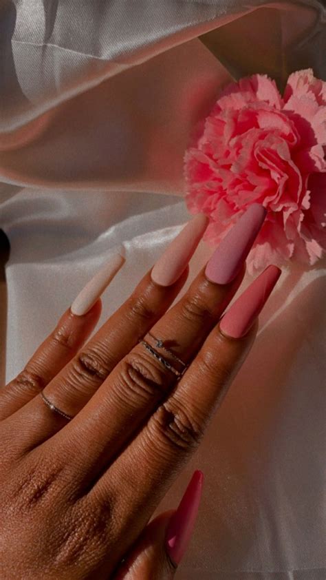 Monochromatic Pink Nails Hair And Nails Monochromatic Nails Pink Nails
