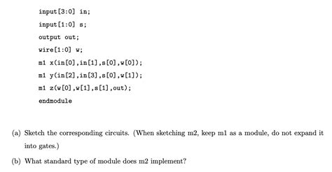 Solved Marks Consider The Following Verilog Modules Chegg