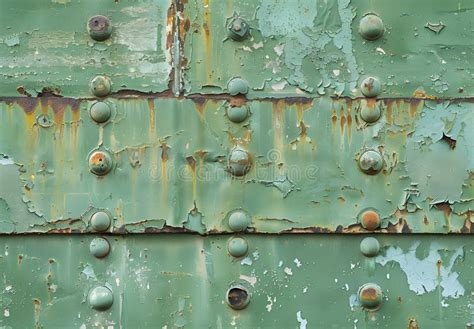 Green Metal Surface With Peeling Paint Rust Spots Stock Illustration Illustration Of
