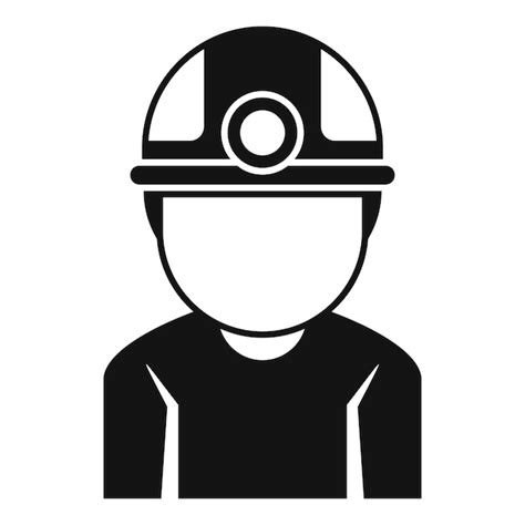 Premium Vector Miner Avatar Icon In Flat Style