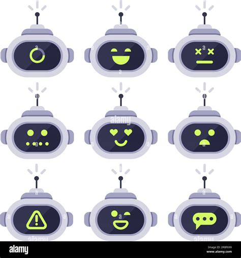 Robot Facial Expressions Expression Stock Vector Images Alamy