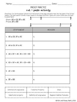 Proofs Practice Segment Proof Angle Proof Parallel Lines Proof Geometry