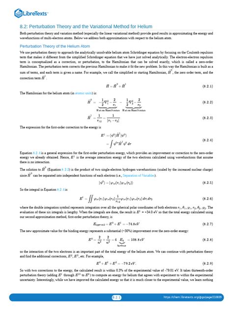 802perturbationtheoryandthevariationalmethodforhelium Pdf Perturbation Theory
