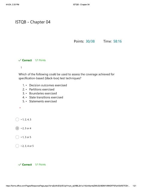 Istqb Chapter 4 Mock Test Pdf