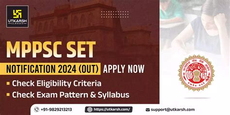 MPPSC SET Exam 2024 Notification Out Check Updates